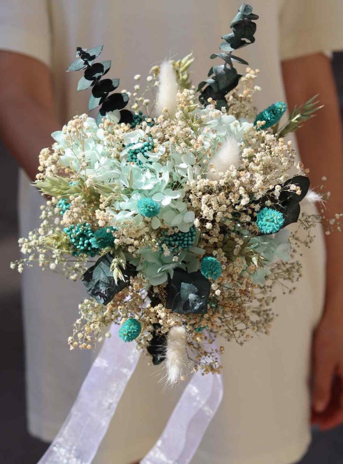 Romance- Ramo de novia realizado con flores preservadas - Aloe Lola