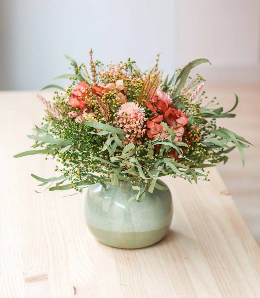 Ramo de novia en tonos rojos y naranjas - Ween