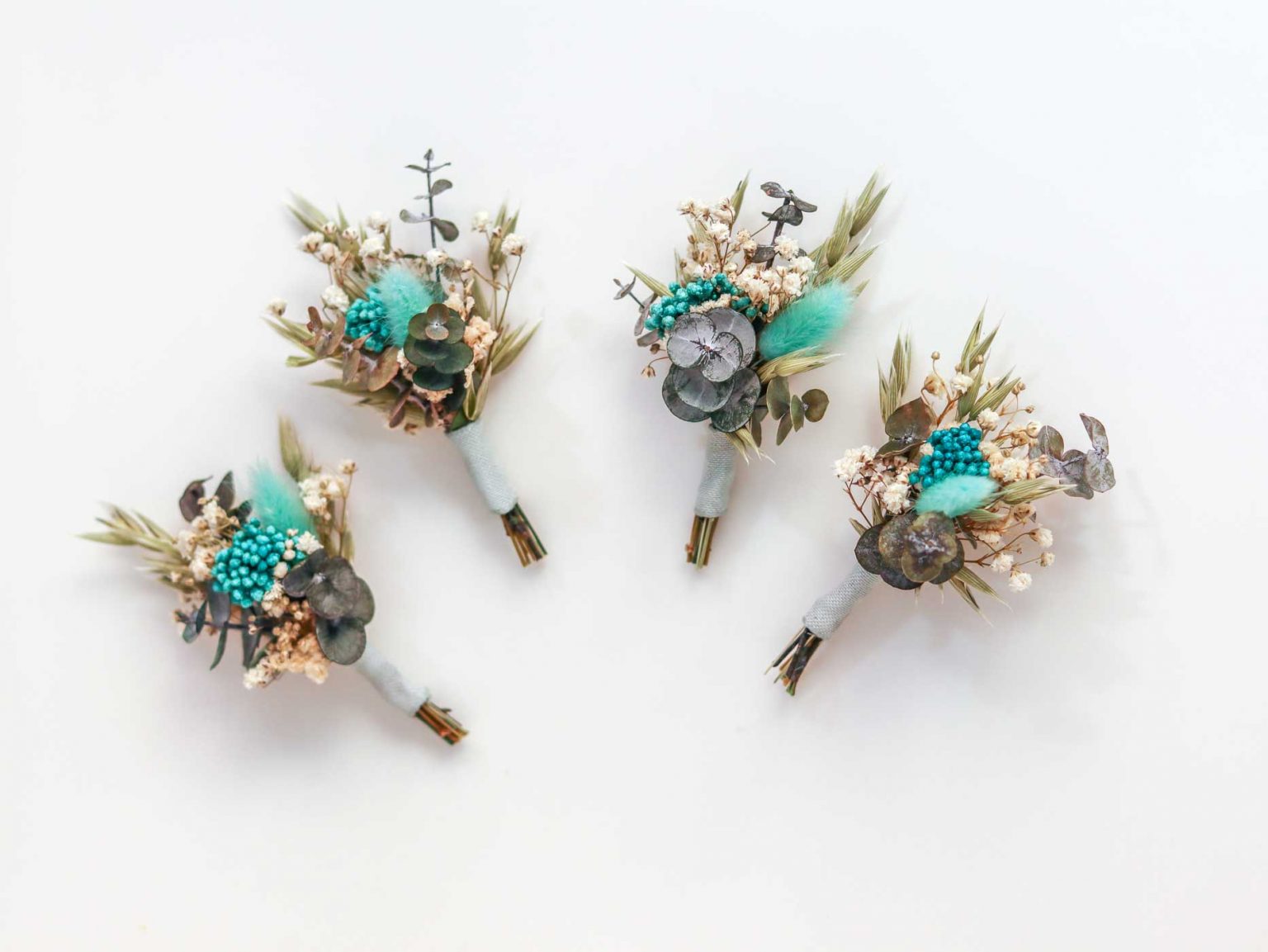 Prendido de novio turquesa - Cielo